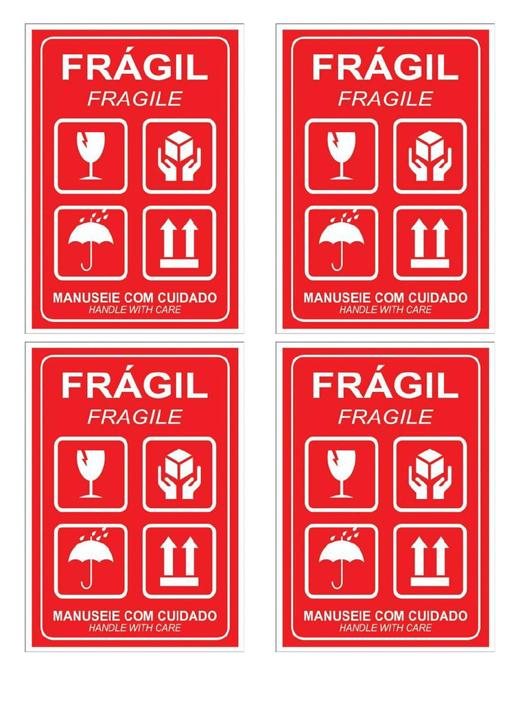 Etiqueta Fragil - 4 | PDF