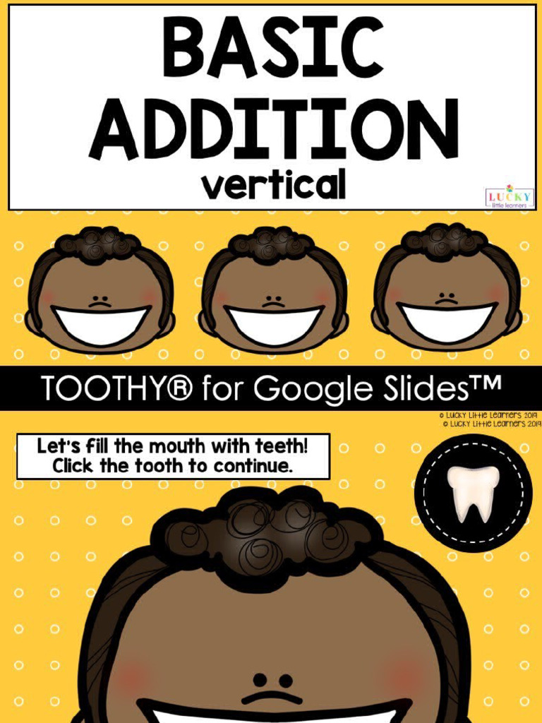 Copia de Digital Toothy Freebie - Basic Addition | PDF