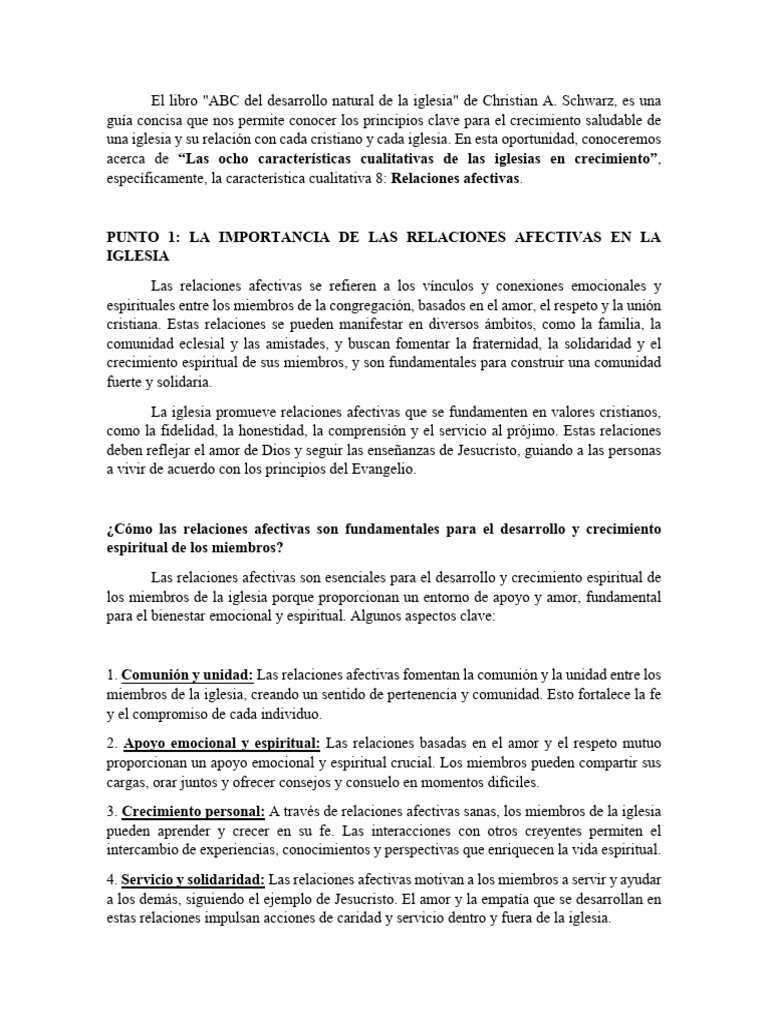 Informe Micro Clase Relaciones Afectivas | PDF | Amor | Comunidad