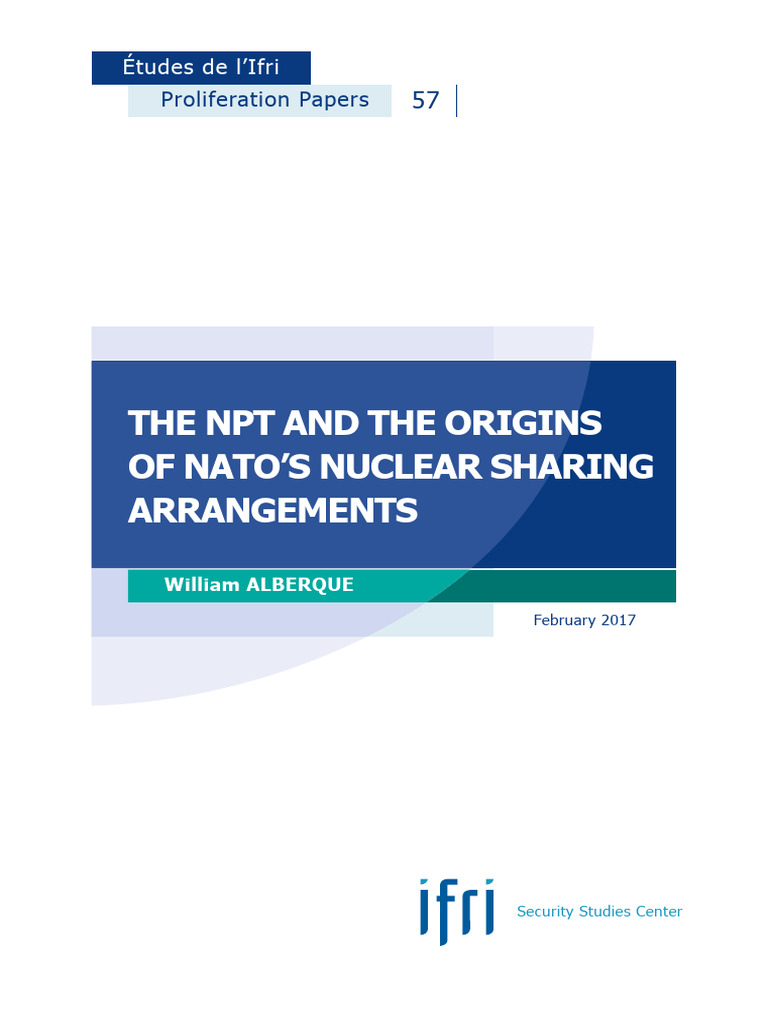 The NPT and The Origins of NATO1s Nuclear Sharing Arrangements | PDF ...