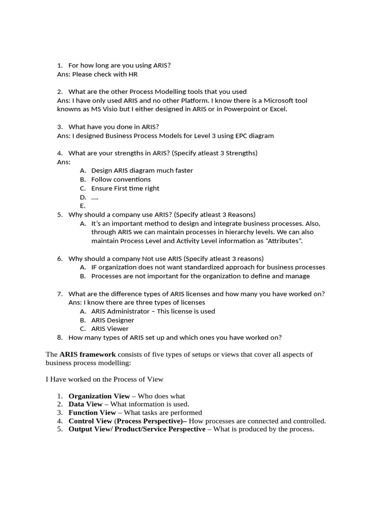 ARIS Process Modeling Insights and Usage | PDF | Performance Indicator ...