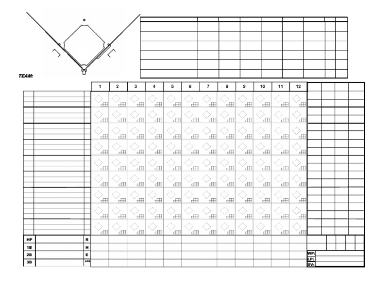 Baseball Scoresheet Template 29 | PDF