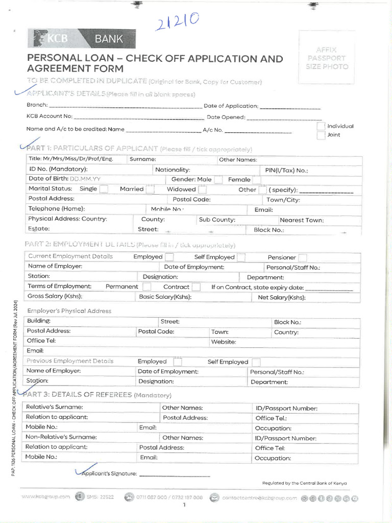 Quick Checkoff Loan Application Form | PDF