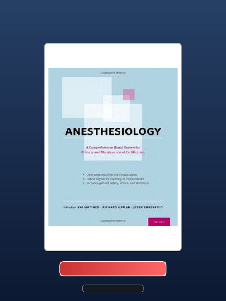 Anesthesiology A Comprehensive Board Review For Primary and Maintenance ...