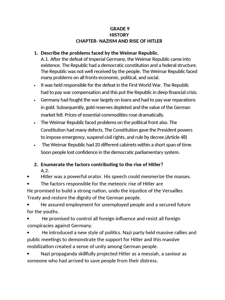 Rise of Hitler and Nazi Propaganda | PDF | Weimar Republic | Nazi Germany