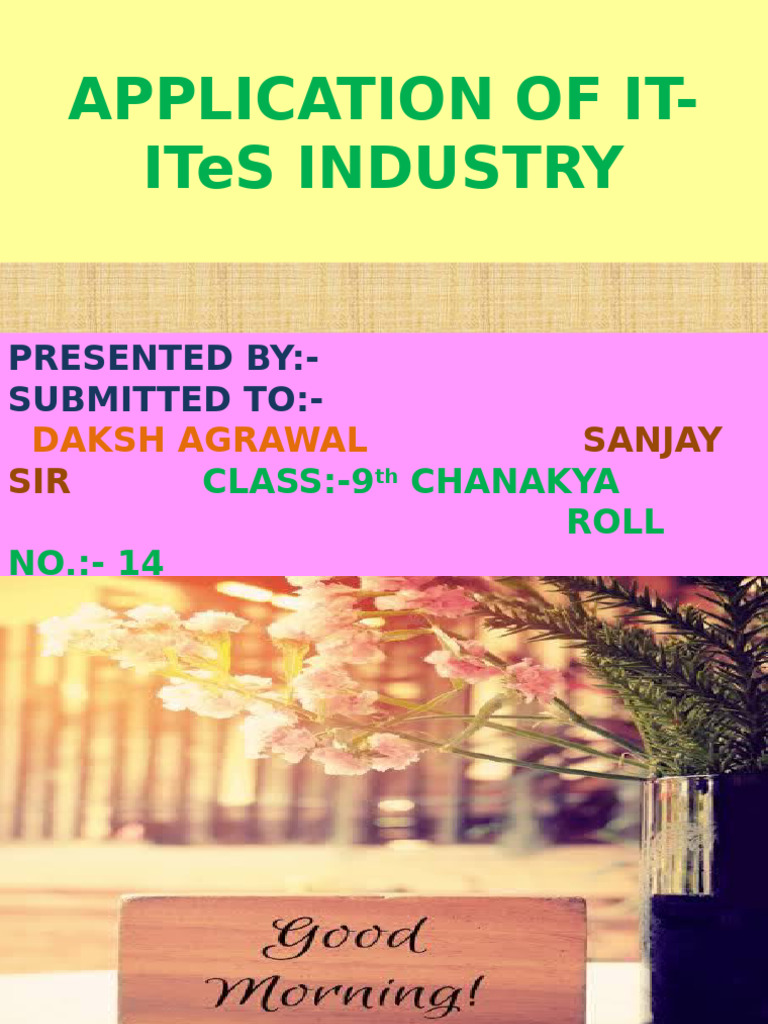 Application of It-Ites Industry | PDF | Outsourcing | Call Centre