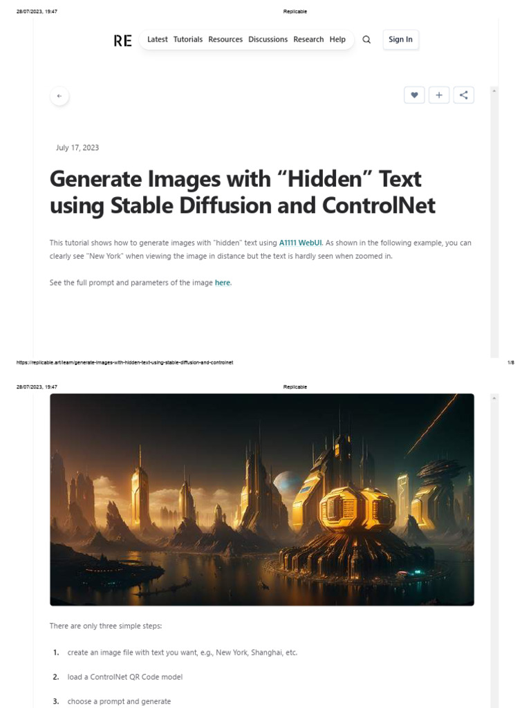 Generate Images With Hidden Text Using Stable Diffusion and ControlNet ...