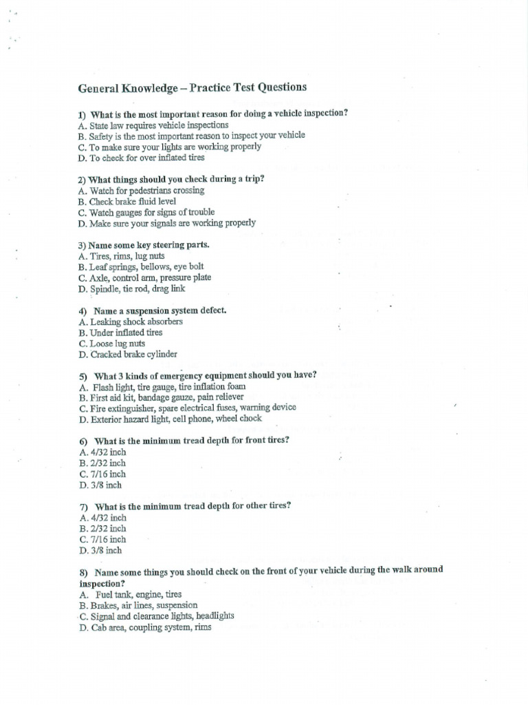 General Knowledge Test | PDF