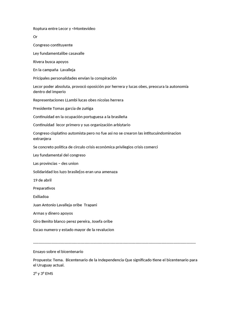 Roptura Entre Lecor y | PDF