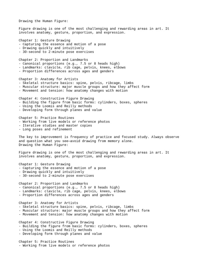 03 Drawing The Human Figure | PDF | Figure Drawing | Skeletal Muscle
