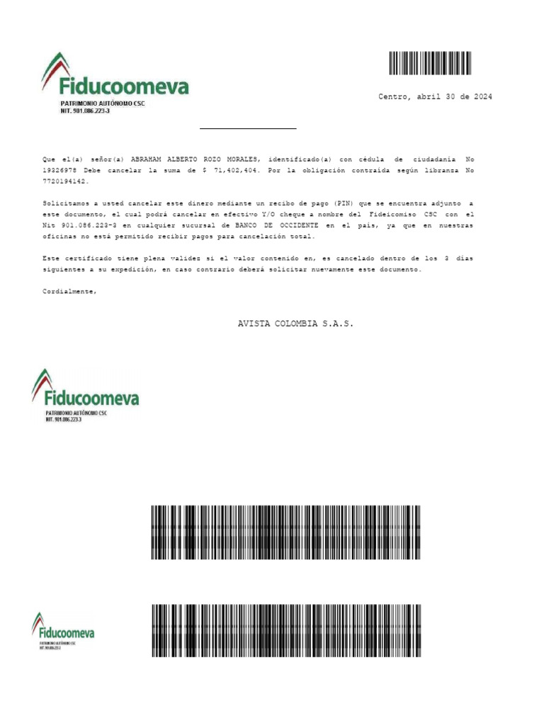 Abraham Alberto Rozo | PDF | Finanzas personales | Bancario