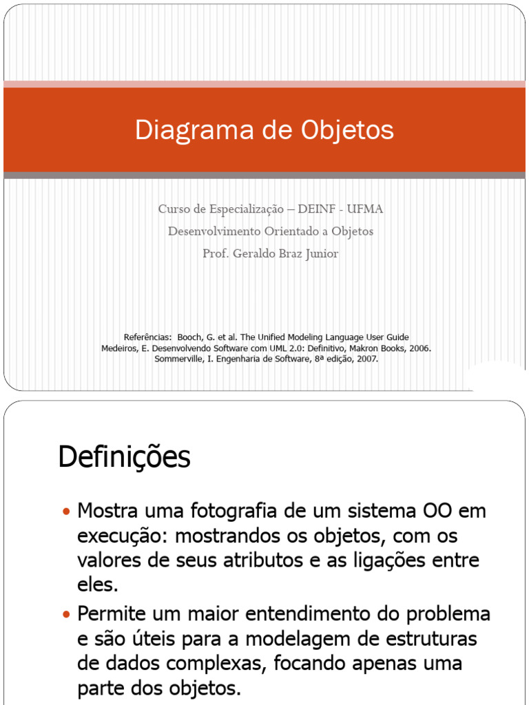 Diagrama de Objetos em UML: Definições e Uso | PDF