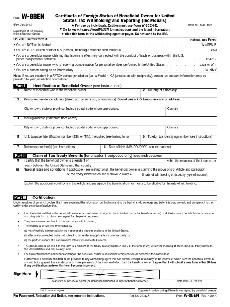 FATCA Form For Individual | PDF | Taxes | Taxation