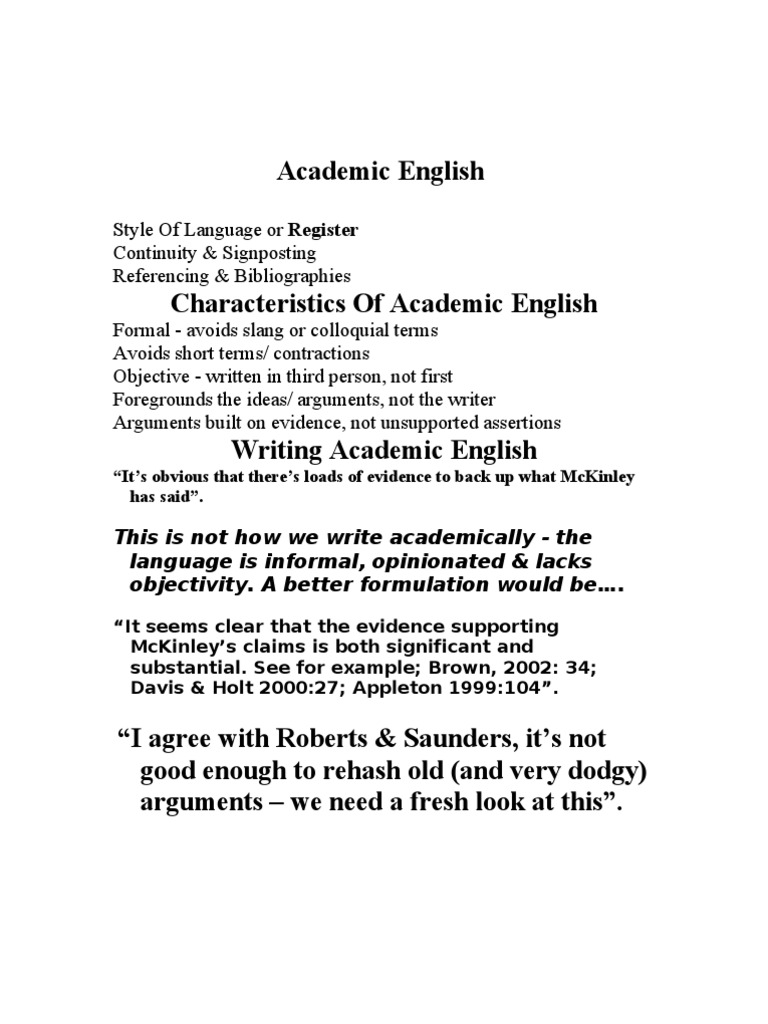 Academic English Essay Writing Examples | PDF | Citation | Essays