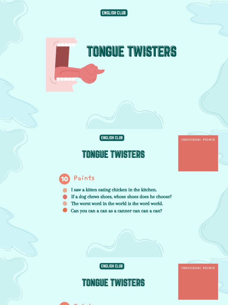 Tongue Twisters | PDF