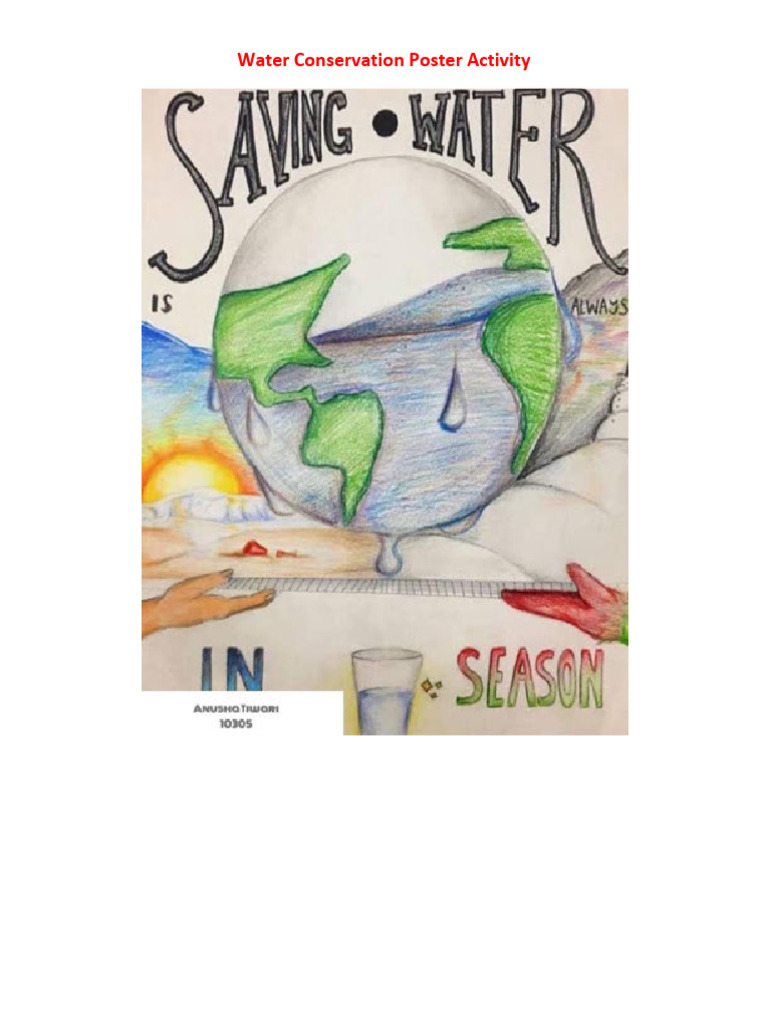 Water Conservation Poster Activity | PDF
