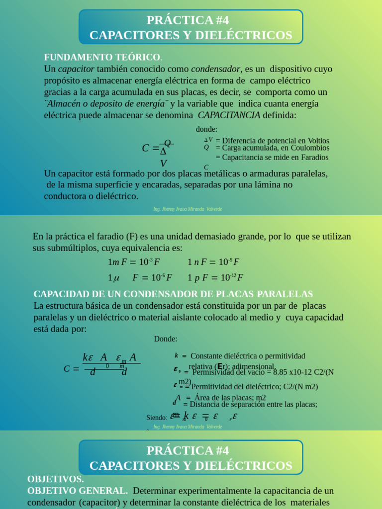 4 Capacitores y Dielectricos - Jimv - 4 | PDF | Capacidad | Condensador