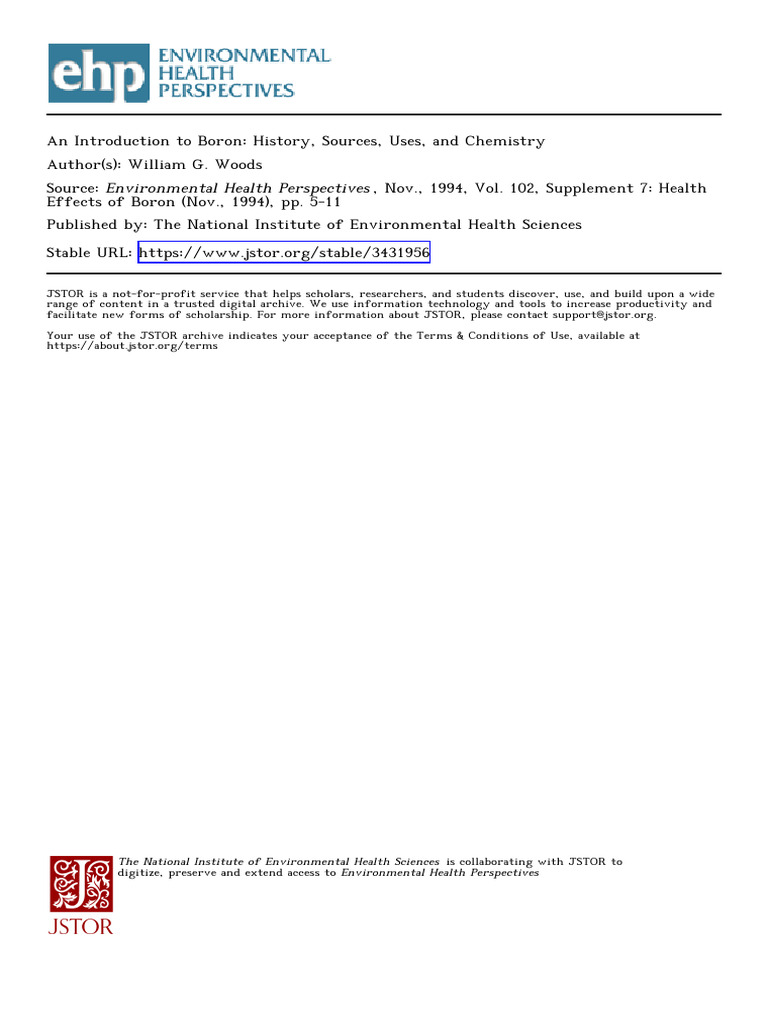 Boron: History and Uses in the USA | PDF | Boron | Materials