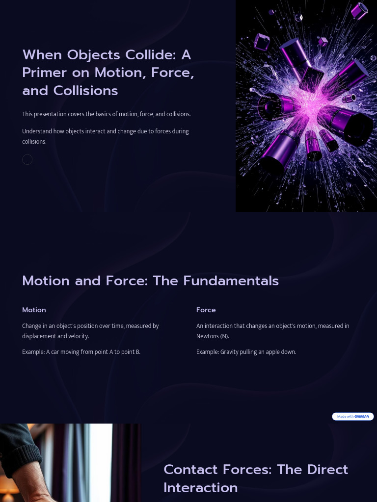 When Objects Collide A Primer On Motion Force and Collisions | PDF ...