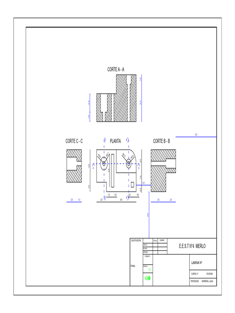 Lamina Planta y Corte | PDF