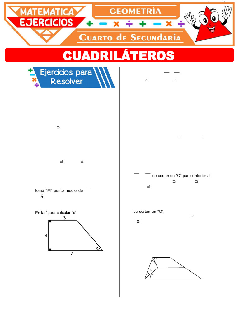 Cuadrilateros para Cuarto Grado de Secundaria | PDF | Rectángulo ...