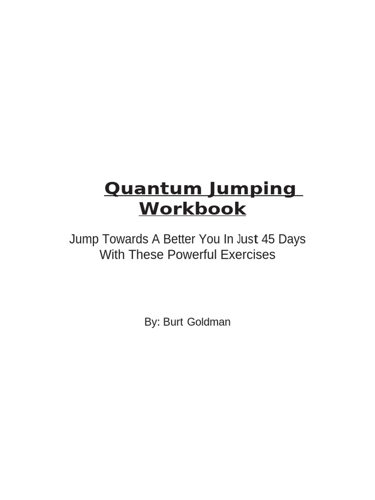 Quantum Jumping Workbook: 45-Day Guide | PDF | Thought | Faith