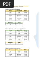 Excel VLOOKUP Exercises - 10 Tricky Problems - ExcelDemy | PDF | Microsoft Excel | Computing