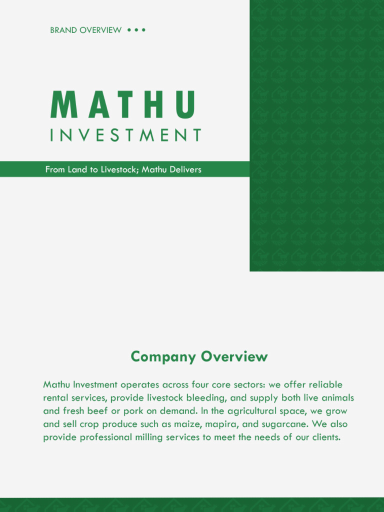 Mathu Investment - Logo and Branding | PDF