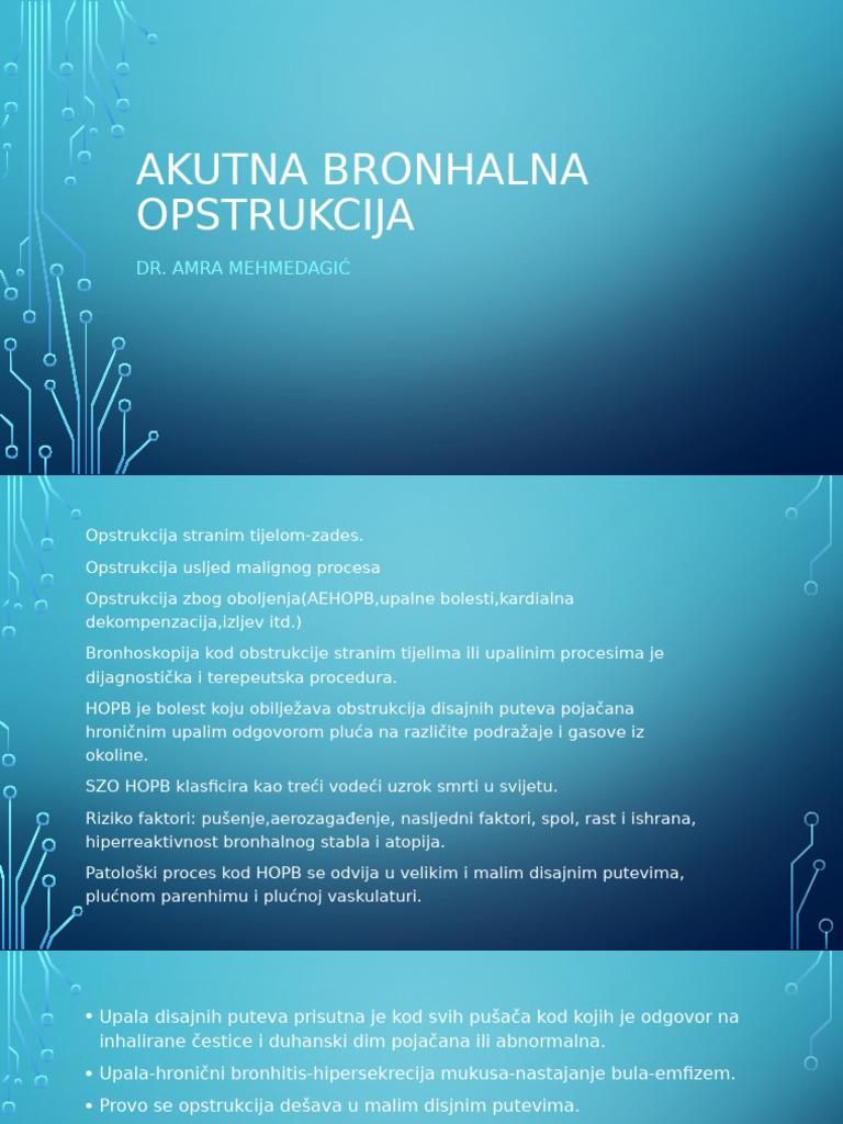 Akutna Bronhalna Opstrukcija | PDF