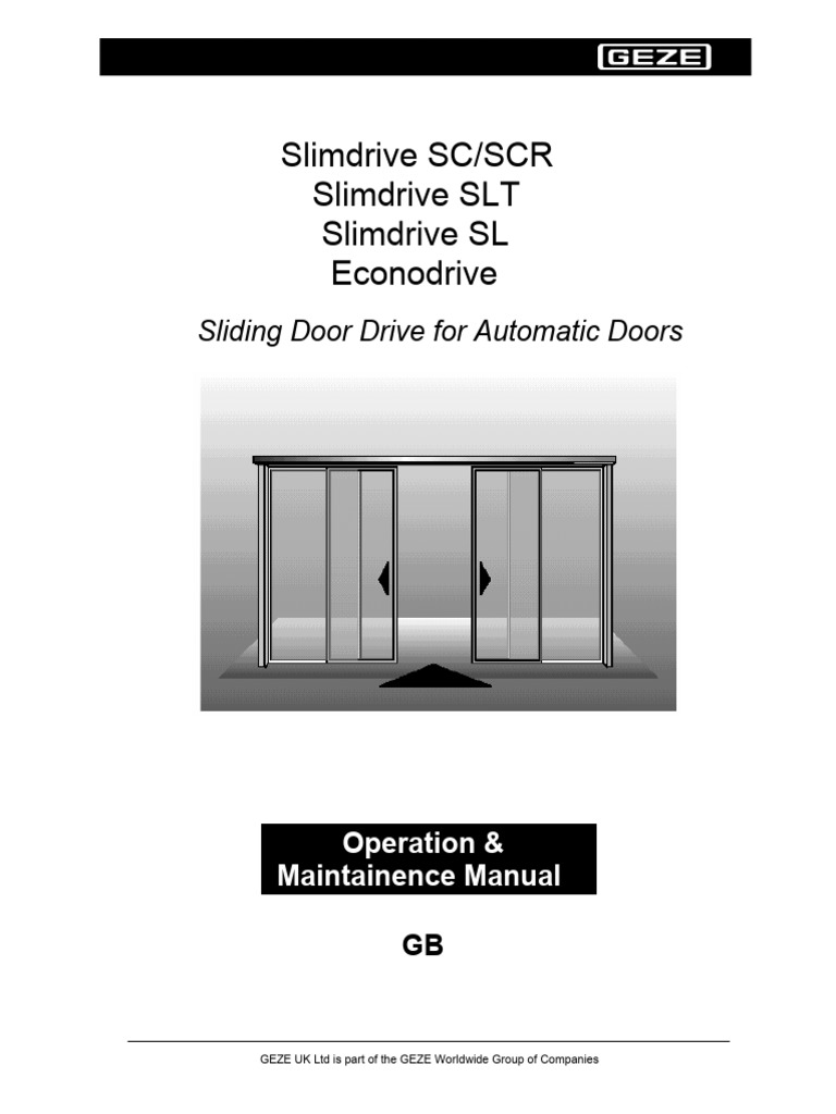 Geze Automatic Sliding Door | PDF | Automatic Transmission | Door