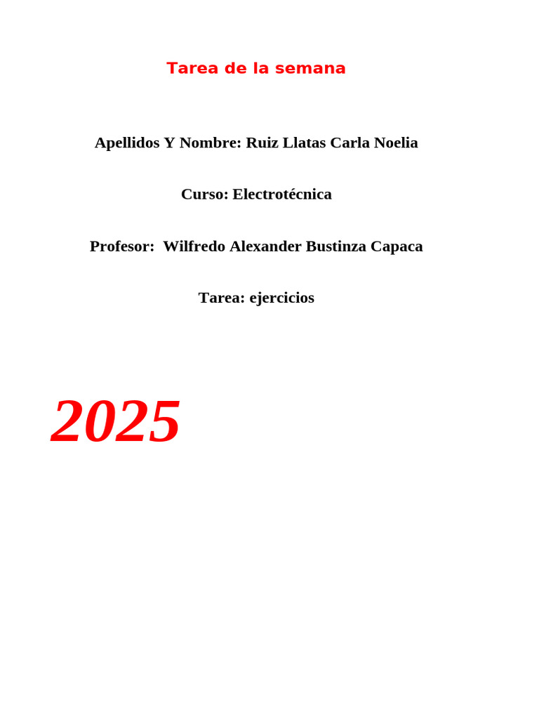 Tarea de La Semana | PDF