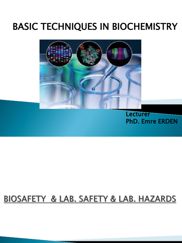 1) Biosafety Lab Safety Lab Hazards | PDF | Risk | Microbiology