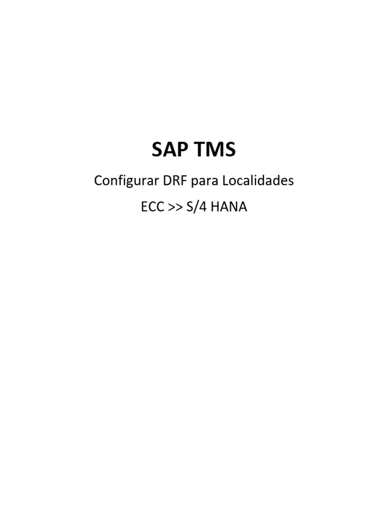 Configuração DRF entre SAP ECC e S/4 HANA | PDF | Informática