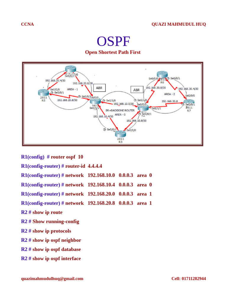 OSPF Configuration | PDF