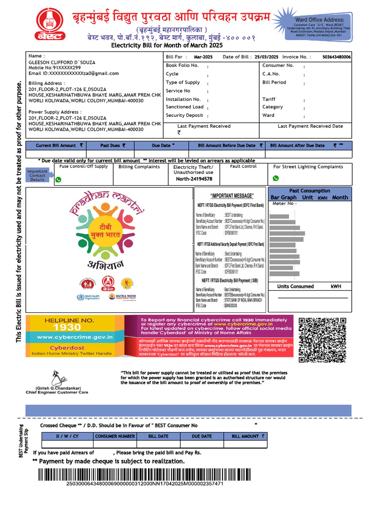 Bill 202503 643480006 en | PDF | Cheque | Taxes