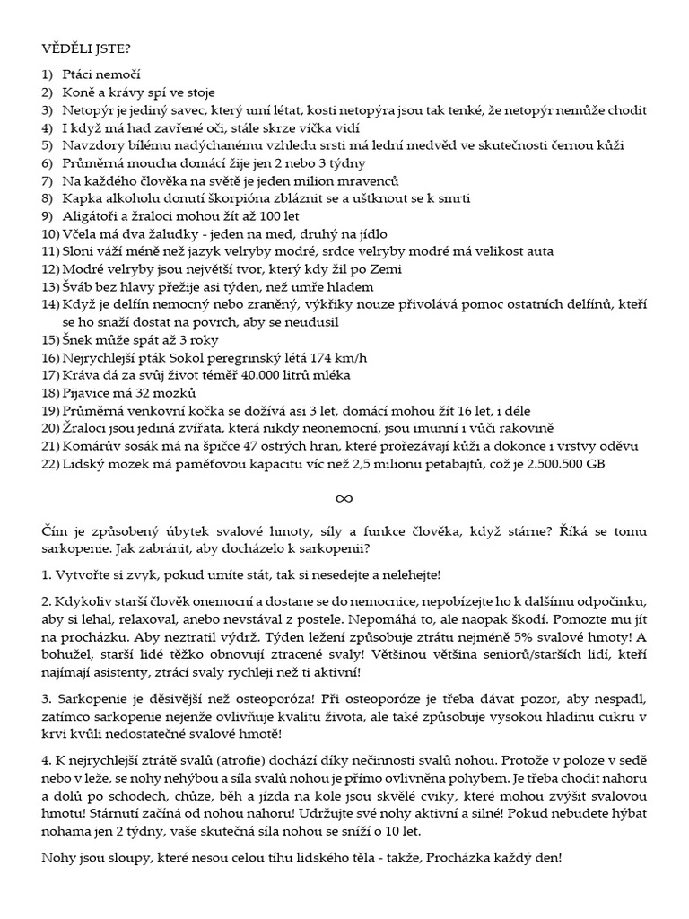 Vedeli - Jste - Did You Know | PDF