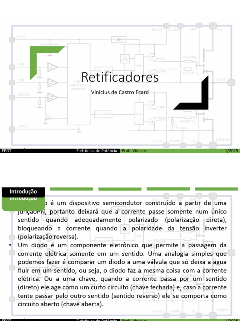 Retificadores: Princípios e Tipos | PDF | Retificador | Diodo