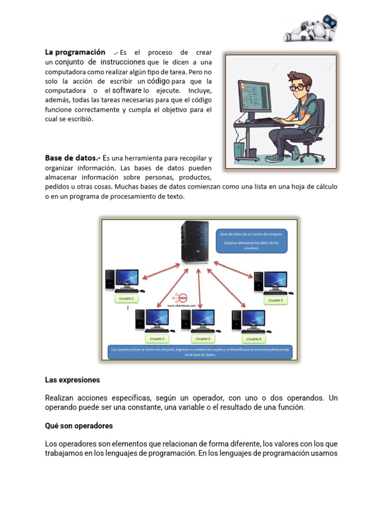 Contenidos Expresiones y Operadores 1 | PDF | Programa de computadora ...