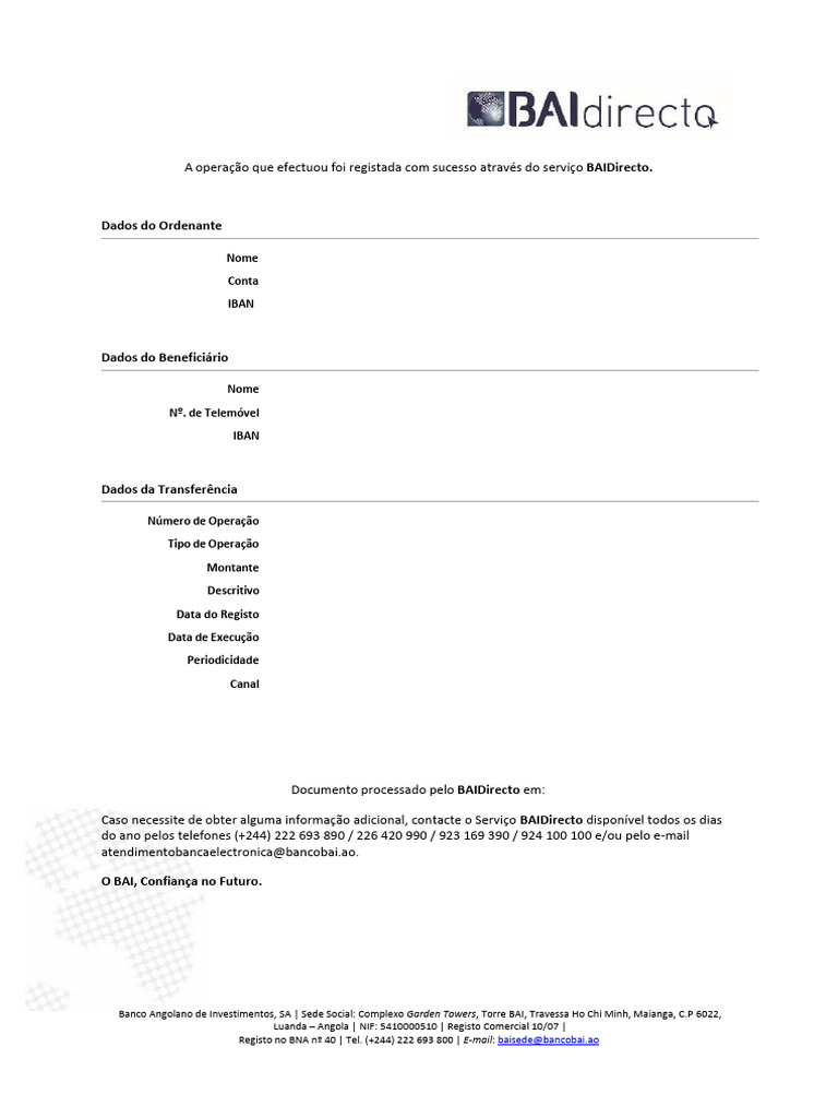 Transferência Registrada com Sucesso | PDF