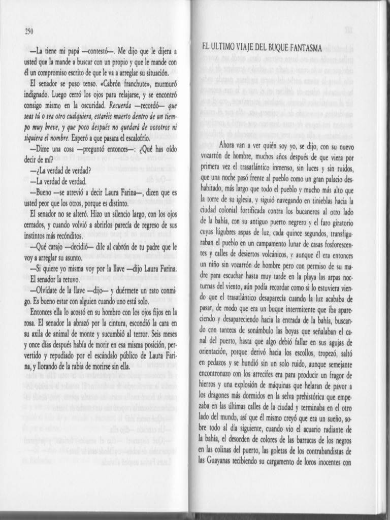 El Último Viaje Del Buque Fantasma GGM | PDF