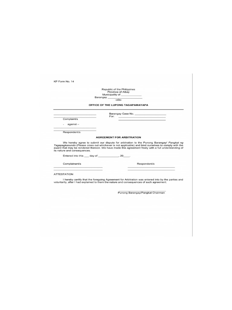 Agreement For Arbitration | PDF