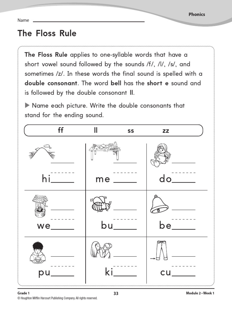 Understanding the Floss Rule in Phonics | PDF | Phonics | Consonant