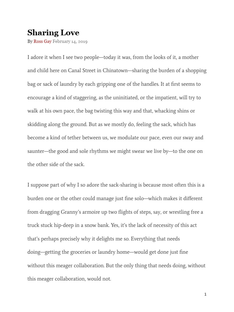 Sharing Love Through Simple Acts | PDF