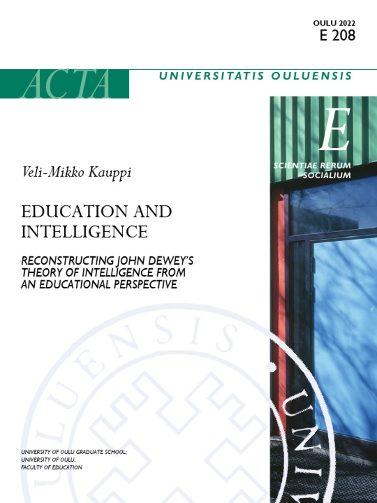 Education and Intelligence | PDF | John Dewey | Intelligence
