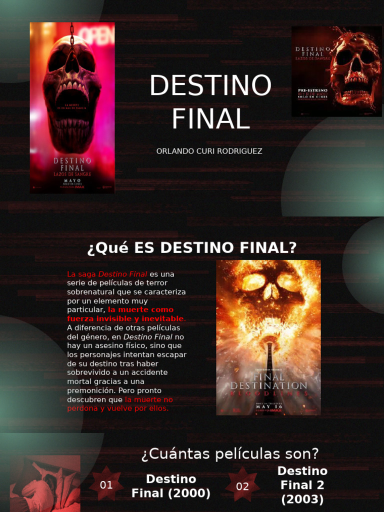 Cantidad de películas de Destino Final | PDF | Suspense (Género)