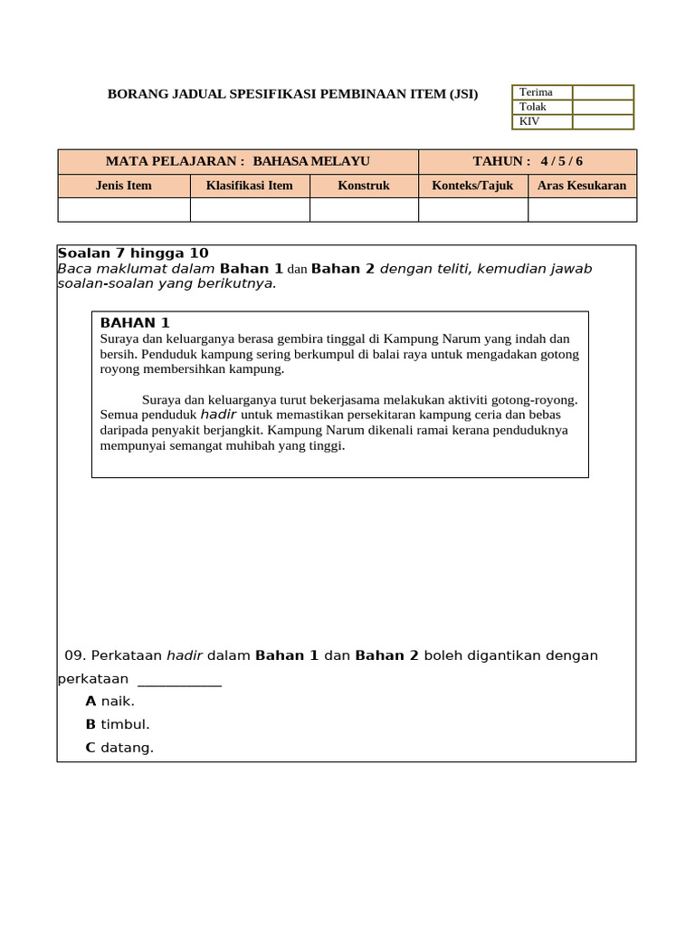 JSI Bengkel thnn5 | PDF
