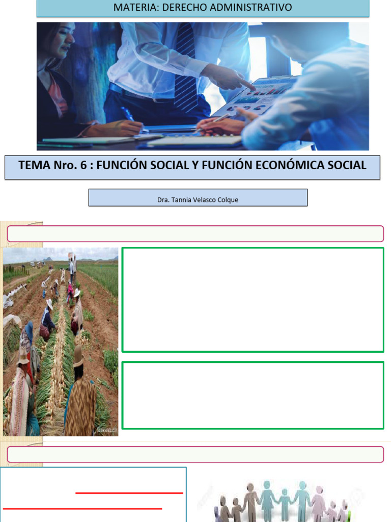 Tema #6 Funcion Social TVC Ult | PDF | Propiedad | Reforma agraria