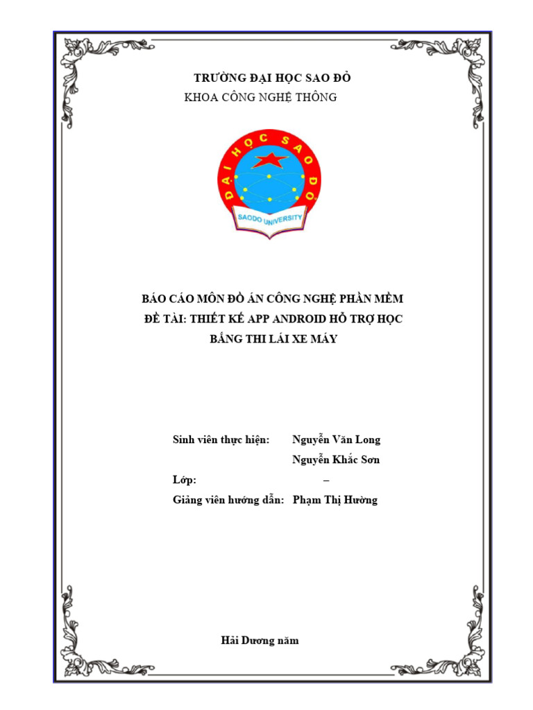 Báo Cáo App Lái Xe | PDF