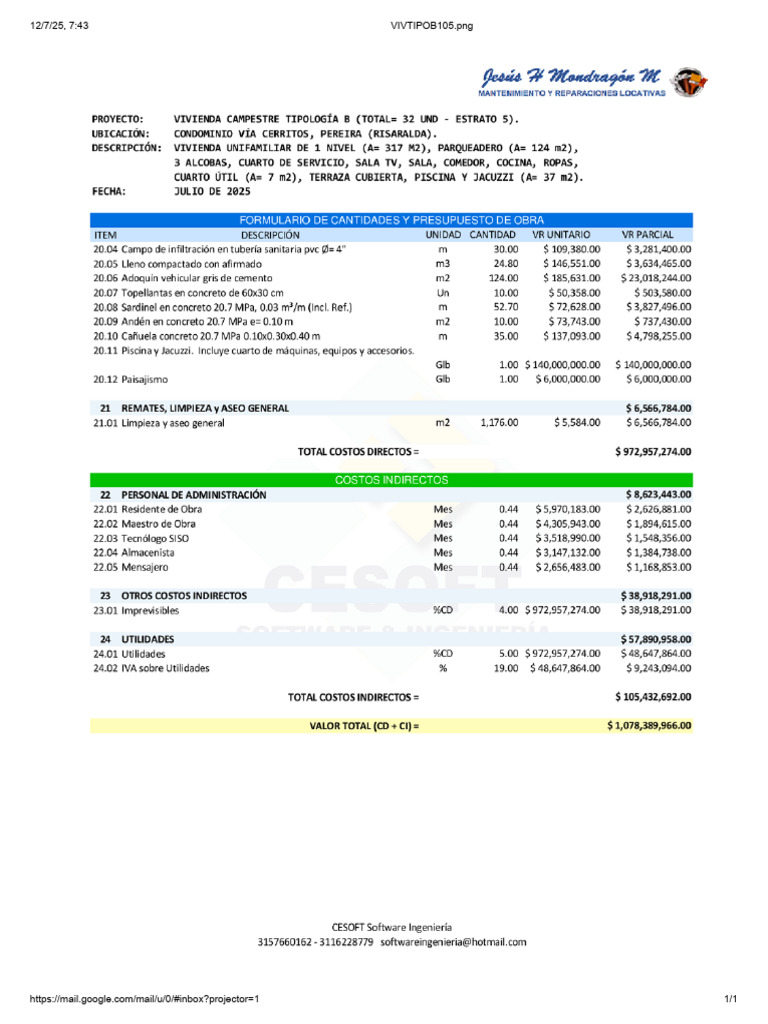 Pto Casa Campestre 378 M2 4 | PDF