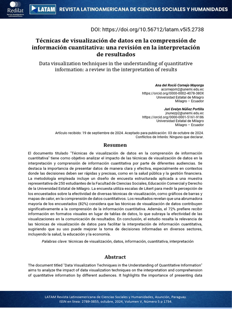 Visualización de Datos: Clave en Comprensión Cuantitativa | PDF | Datos ...
